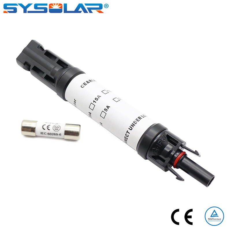 MC4 in-line fuse connector 1000V 10x38mm 20A solar PV system